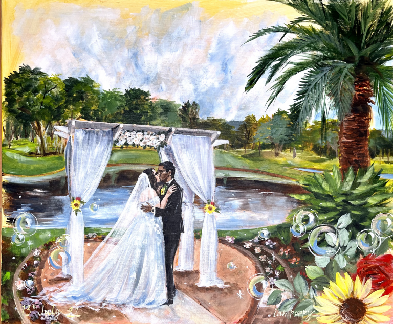 Live Wedding Painting - iampoppy Designs